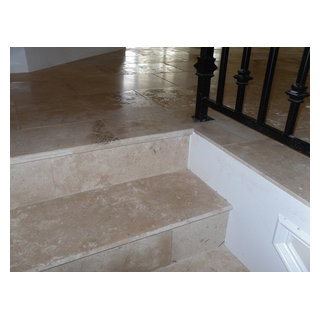 Travertine Stairs - Mediterranean - Staircase - Austin - by Designers ...
