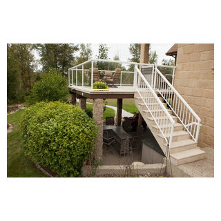Travertine stone stairs - Modern - Staircase - Edmonton - by ...