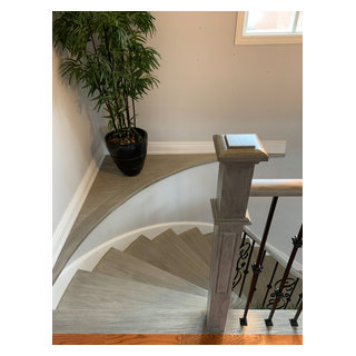 Two Tone Stair Case Finish - Contemporary - Staircase - Toronto - by M3 ...