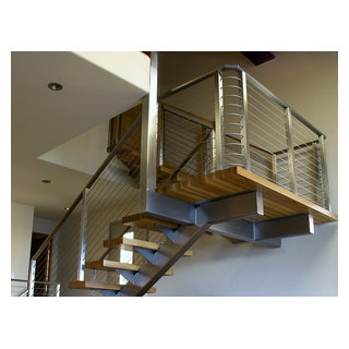 Ultra-tec® stainless steel railing system - Modern - Staircase - Las ...