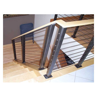 Ultra-tec® stainless steel railing system - Modern - Staircase - Las ...