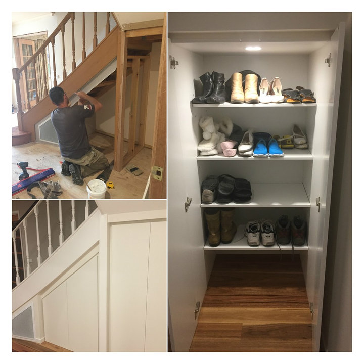 Browse Under Stairs Shoe Storage ideas and designs in Photos | Houzz UK