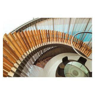 Void View to Lower Dining - Contemporary - Staircase - Sydney - by ...