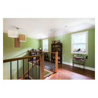 Waterfront Forever Home: Open Stair - Midcentury - Staircase - DC Metro ...