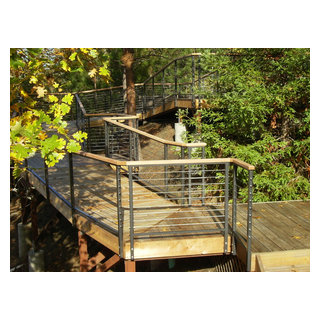 Welded Post, Custom Wood Top Rail & Cable Infill in Grants Pass, OR ...