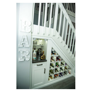 White Shaker Kitchen - Transitional - Staircase - Miami - by Luxor ...