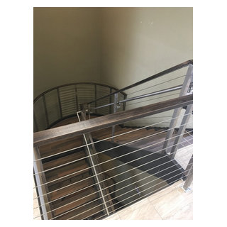 Whitney - commercial cable railing - Contemporary - Staircase ...