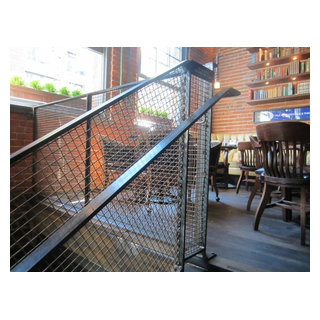 Wire Mesh Railings - Industrial - Staircase - Toronto - by Branje Metal ...
