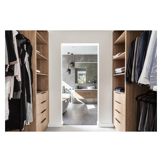Master walk-through-robe / his & hers - Modern - Closet - Melbourne ...