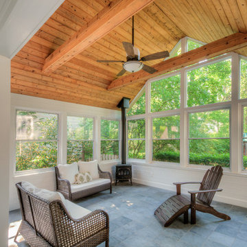 75 Most Popular 75 Beautiful Conservatory with a Wood Burning Stove ...