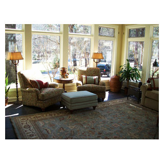 French Colonial Home Sunroom Addition - Traditional - Sunroom - Dallas ...