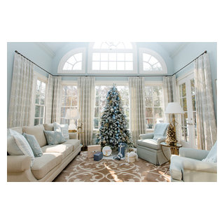Holiday Decorating- Blue Velvet Christmas - Transitional - Sunroom ...
