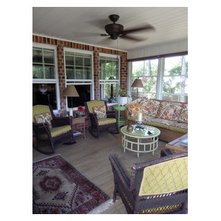 Kernersville NC Lovely 3 Season Room Featuring Ceiling Fan and Finished ...