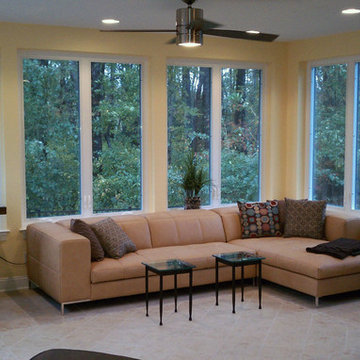 75 Turquoise Ceramic Tile Sunroom Ideas You'll Love - August, 2023 | Houzz