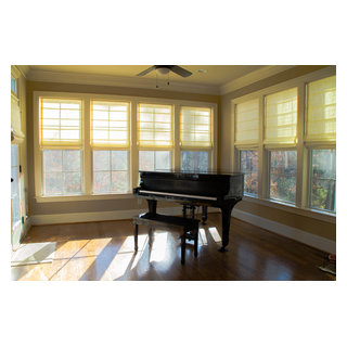 Roman Shades - Transitional - Sunroom - Raleigh - by BLINDPROS | Houzz