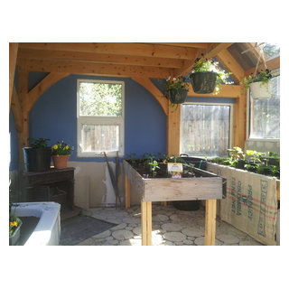 Timber frame greenhouse and studio - Farmhouse - Sunroom - Other - by ...