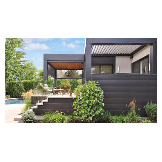 Toit de patio avec lame orientables | Louvered Patio Roof - Asian ...