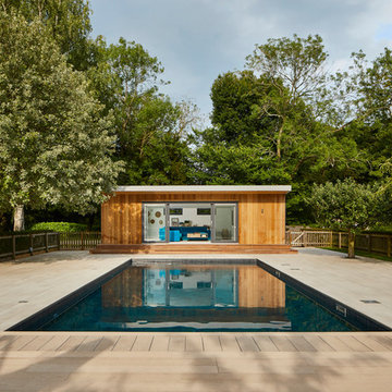 75 Beautiful Swimming Pool with a Pool House Ideas and Designs - June ...