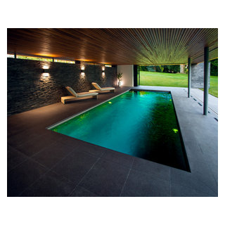 Modern sunken pool and gym complex - Modern - Pool - Kent - by EP ...