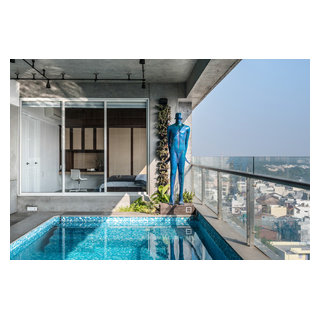 Awakening by the pool - Industrial - Balcony - Ahmedabad - by The ...