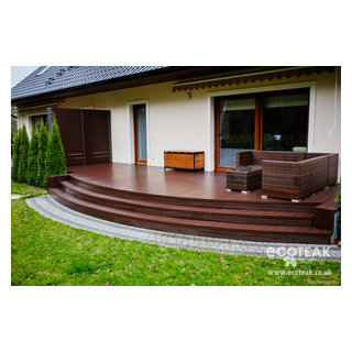 Rounded EcoTeak decking - Traditional - Deck - Manchester | Houzz