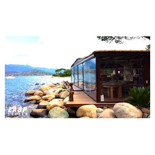 Vertical-Tex - Vertical Enclosures - Rustic - Sunroom - Los Angeles ...