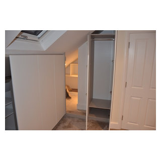 Attic room wardrobe storage with push to open doors, East Barnet ...