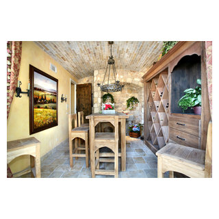 Antique Tuscan Wall Cladding - Mediterranean - Wine Cellar - Los ...