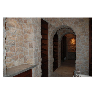 Antique Tuscan Wall Cladding - Mediterranean - Wine Cellar - Orange ...