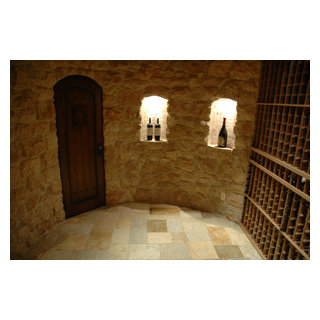 Antique Tuscan Wall Cladding - Mediterranean - Wine Cellar - Los ...