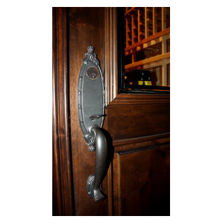 Custom Wine Cellar Door TX Handle Set - French Colonial Ribbon and Reed ...