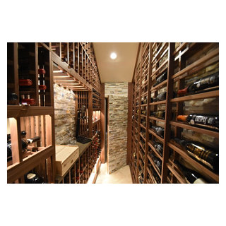 Del Mar San Diego Small Custom Wine Cellar Walk in with Hidden Door ...