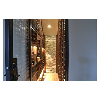 Del Mar San Diego Small Custom Wine Cellar Walk in with Hidden Door ...
