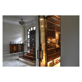 Del Mar San Diego Small Custom Wine Cellar Walk in with Hidden Door ...