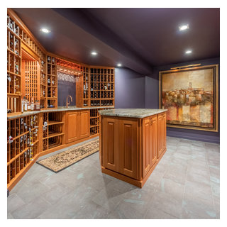 Guilford Connecticut Custom Wine Cellar Redwood Traditional Glass Wine ...