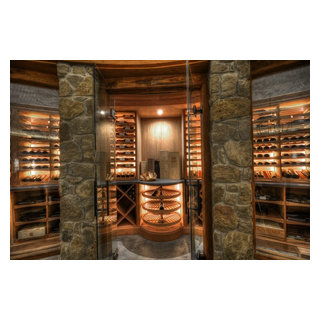 Houston Semi-Circular Wine Cellar - Mediterranean - Wine Cellar ...