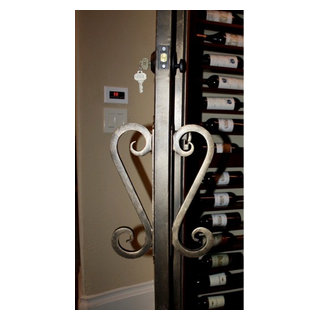 Iron Handles for Wine Cellar Door Texas Master Builders - Traditional ...