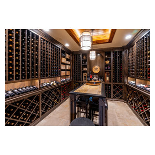North Rim, Rustic Mountain Lodge, Custom Home - Rustic - Wine Cellar ...