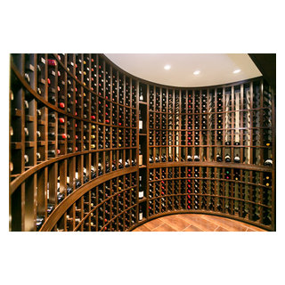 Oyster Bay Long Island Radius Wine Room - Transitional - Wine Cellar ...