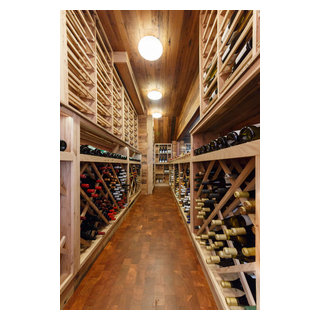 Reclaimed Wormy Chestnut 7000+ bottle cellars Princeton,NJ - Rustic ...