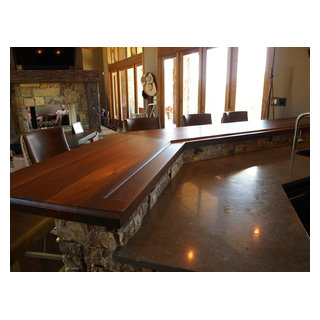 Rustic Gun Room in Texas highlights Texas Walnut Wood Tops - Rustic ...