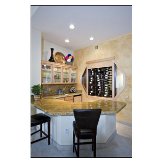 Sliding Door Metal Wine Rack Room - Traditional - Wine Cellar - Salt ...