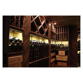 Unstained Black Walnut Custom Wine Cellar - Traditional - Wine Cellar ...