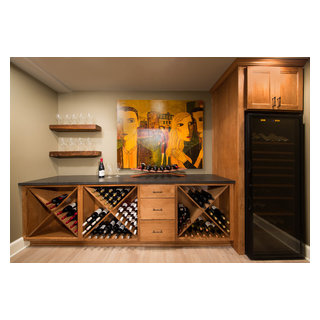 Updated Traditional Basement with Home Gym and Wine Cellar ...