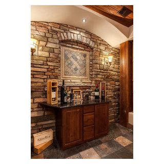 Wine Cellar Stone Inset and Slate Floors - Wine Cellar - Denver - by ...