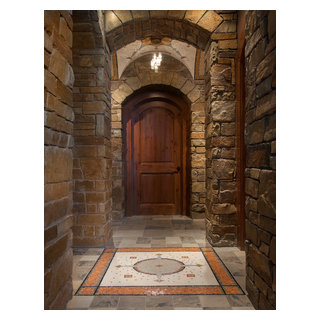 Wine Room entry and vaulted ceiling - Rustic - Wine Cellar - Phoenix ...