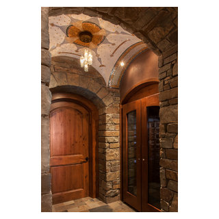 Wine Room Vaulted Ceiling - Rustic - Wine Cellar - Phoenix - by ...