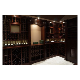 Yang- Dark Wood Wine Cellar - Contemporary - Wine Cellar - Toronto - by ...