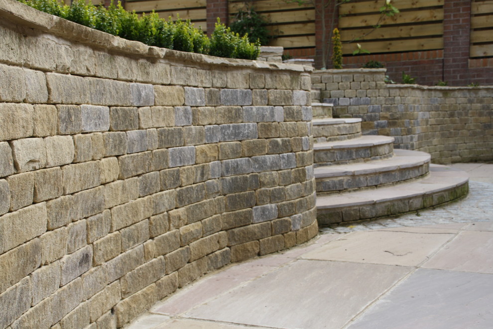 Split level garden with steps - Traditional - Other - by Paperbark ...