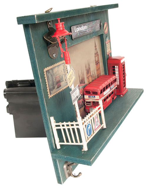 Vintage Double Decker London Bus Shadow Box, Handcrafted Home Decor ...